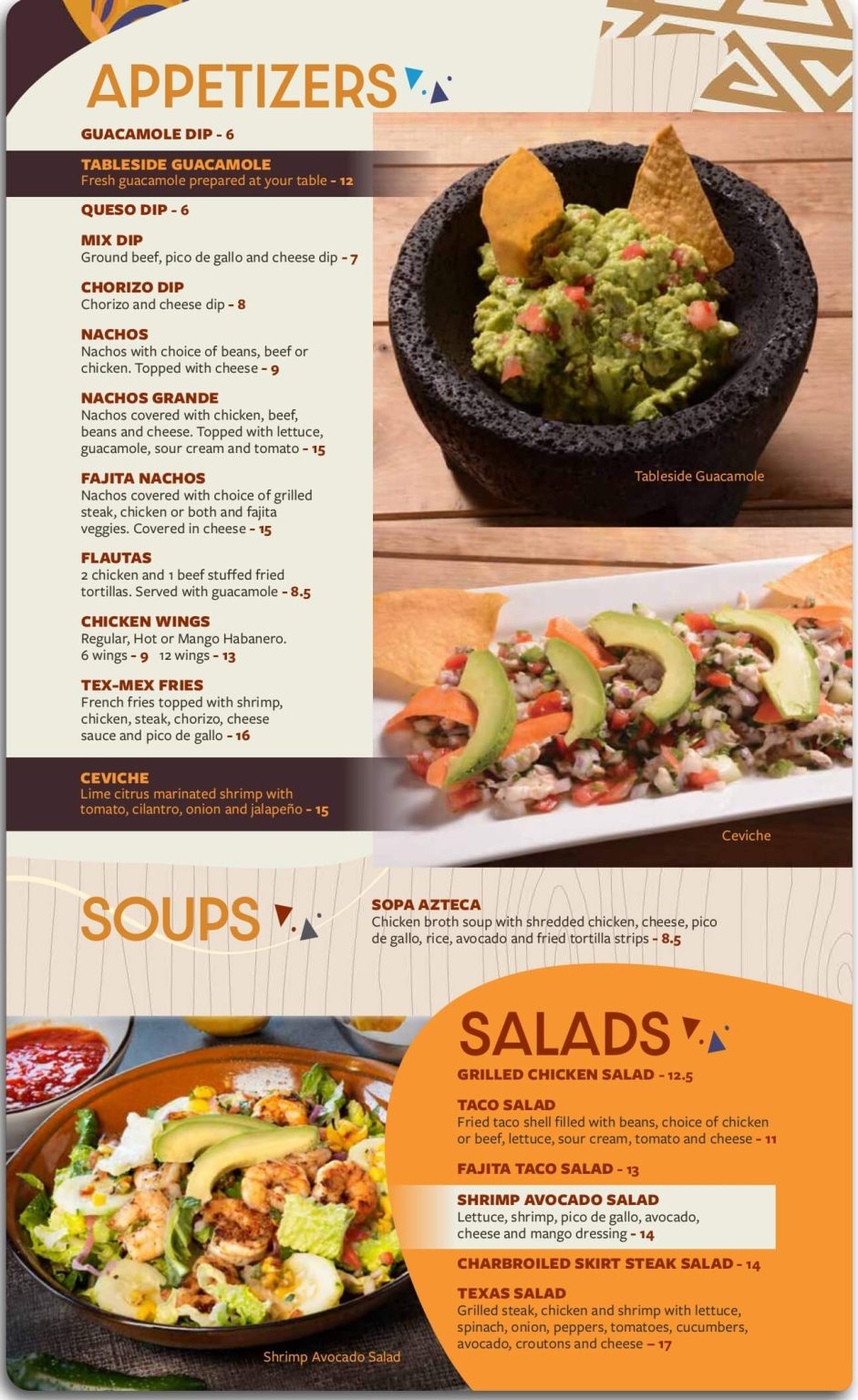 Winchester Menu – Alto de Jalisco